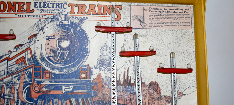 Nice Boxed Lionel Prewar Std. Gauge 86 Telegraph Pole Set