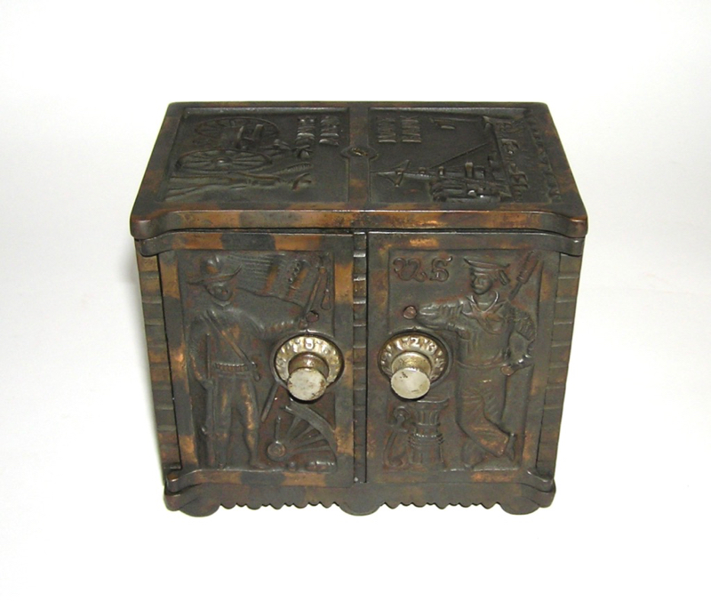 Rare Cast Iron US Army / Navy Vault Combination Safe Bank