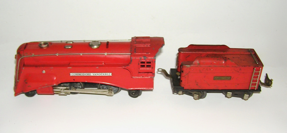 Lionel # 264E Red Comet Commodore Vanderbilt Set 603 603 604