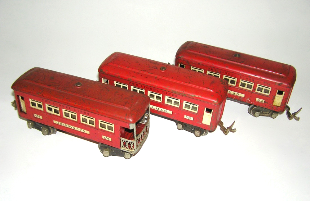 Lionel # 264E Red Comet Commodore Vanderbilt Set 603 603 604