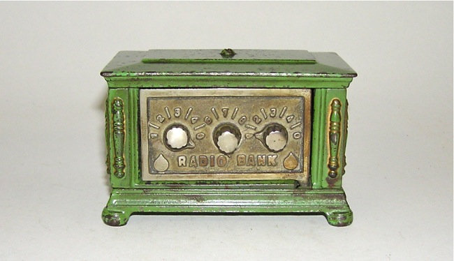 Kenton Cast Iron Radio Bank 3 Dials Circa. 1920s NO RESERVE (DAKOTApaul)