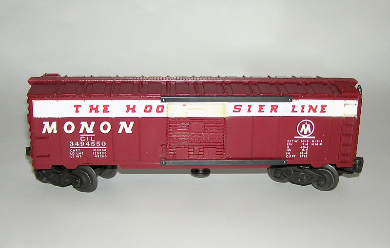 Scarce Lionel 3494-550 Post-War Monon Operating Boxcar +BOX