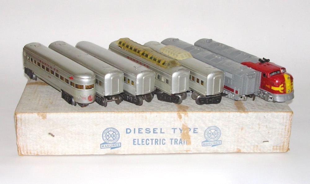 Marx Santa Fe Set # 44564 w/ 1095 Engines (5) Passengers #3197 3152