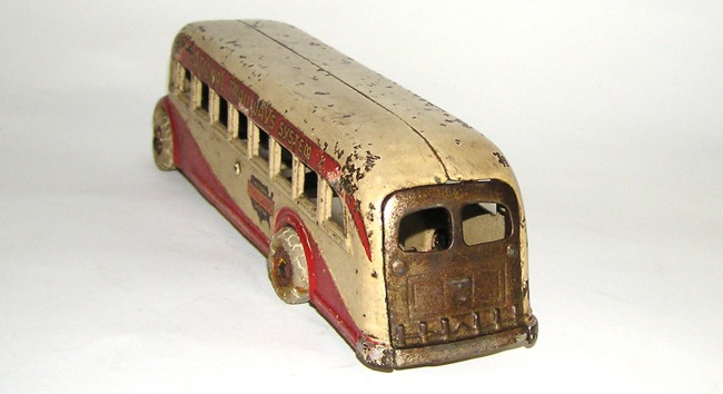 Rare Arcade National Trailways Cast Iron Toy Bus NO RESERVE (DP)