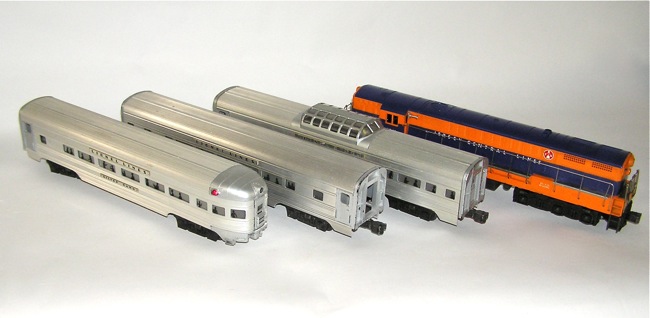 Lionel No. 2270W Jersey Central 2341 Aluminum Passenger Set
