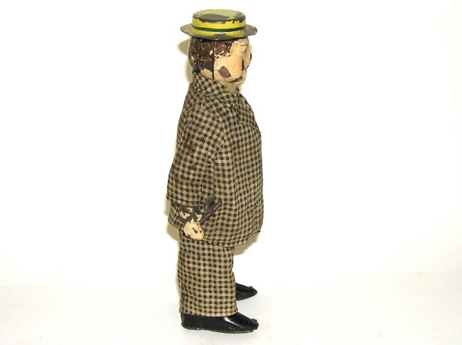 Rare Gunthermann German Tin Clockwork Wind-Up Walking Man with Briefcase