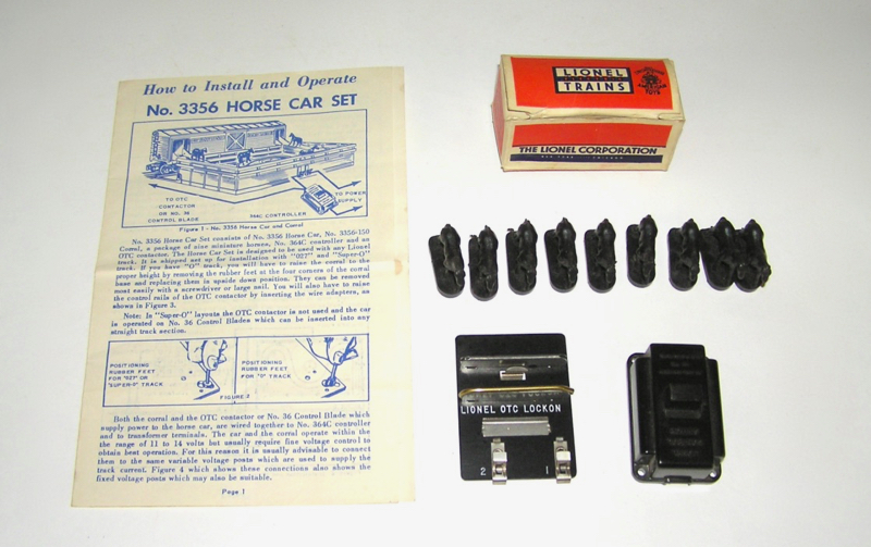 Nice Lionel No. 3356 "O" Gauge Horse Car Set w/Corral BOX