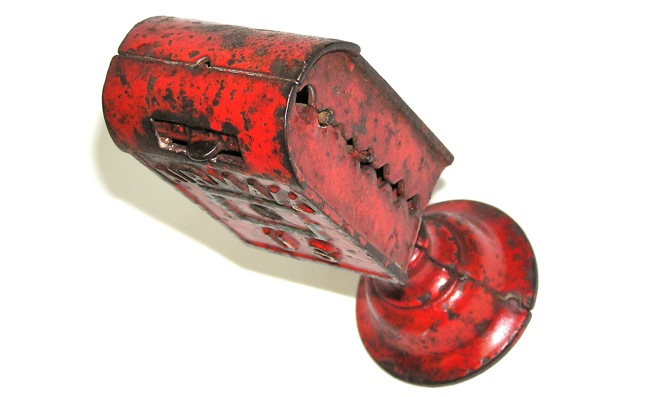 Dent "Airmail" Mailbox On Pedestal Cast Iron Bank NO RE