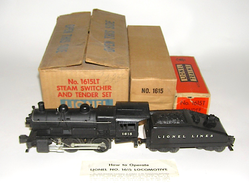 Lionel #1615 Switcher Locomotive w/ 1615T Tender Master Carton