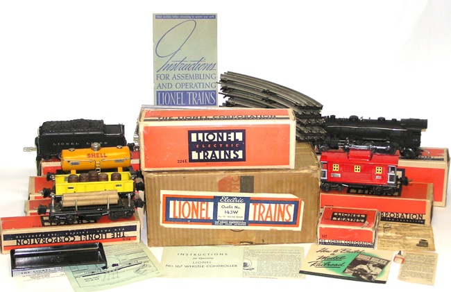 Lionel Set # 143W w/ 224E, 2224W + 2654 3651 2652 OB's
