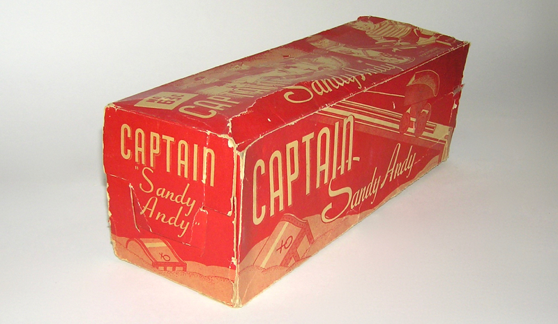 Wonderful Vintage Wolverine Captain Sandy Andy # 63c Tin Sand Toy OB