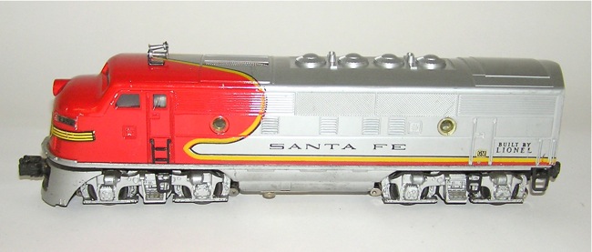 Lionel # 2343 Santa Fe F3 Diesel Engine Powered A Unit 1952 Version ...