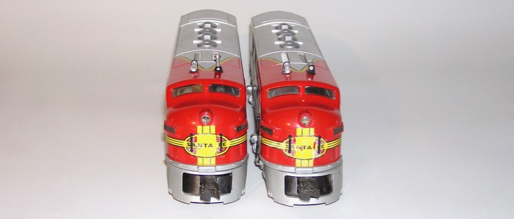 Lionel Postwar 2343 Santa Fe F3 Diesels AA Units 1952 ONLY OB