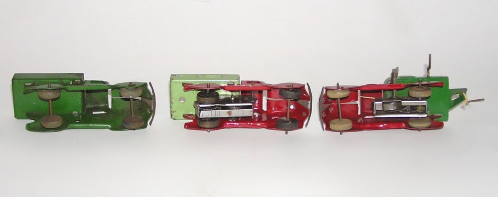 Lot of (3) Marx Pressed Steel Trucks - Two Wind-Up