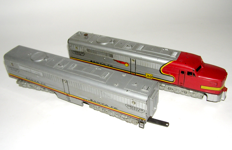 American Flyer Santa Fe Train Set 360/364 w/660, 662,663 OBs