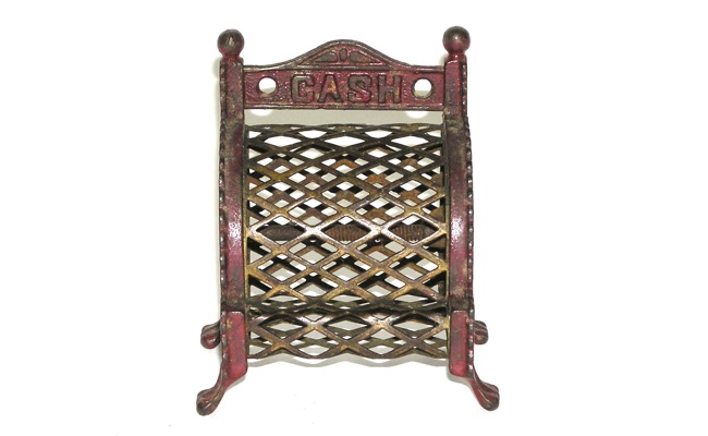 Arcade Cast Iron Cash Register Bank w/ Mesh