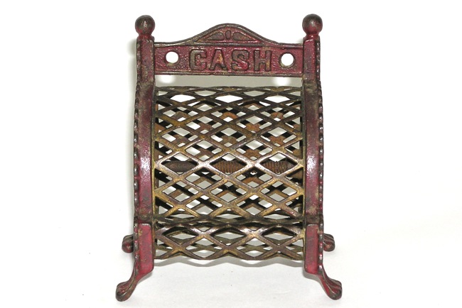 Arcade Cast Iron Cash Register Bank w/ Mesh