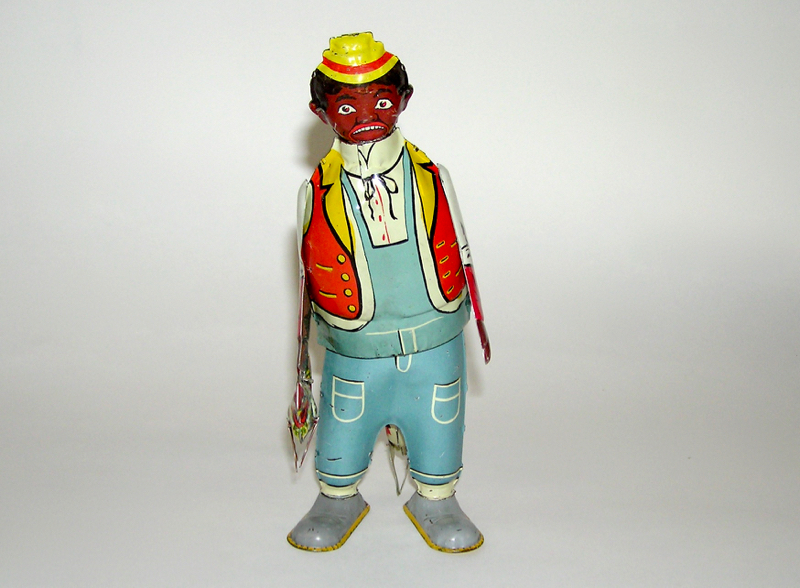 High Grade Marx Hey Hey the Chicken Snacher Tin Wind-Up Clockwork Toy