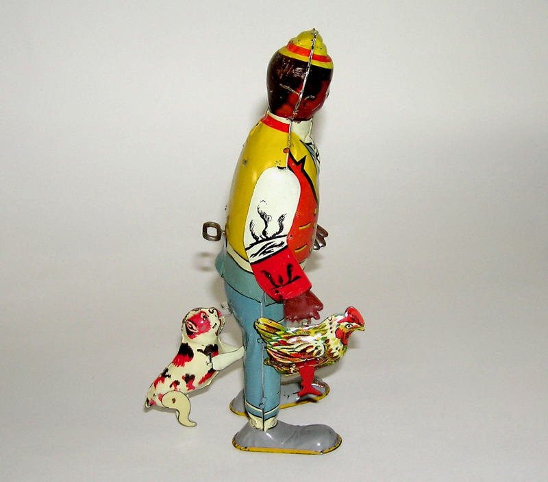 High Grade Marx Hey Hey the Chicken Snacher Tin Wind-Up Clockwork Toy